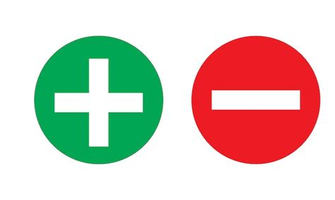 Plus Minus Symbols Premium Vector