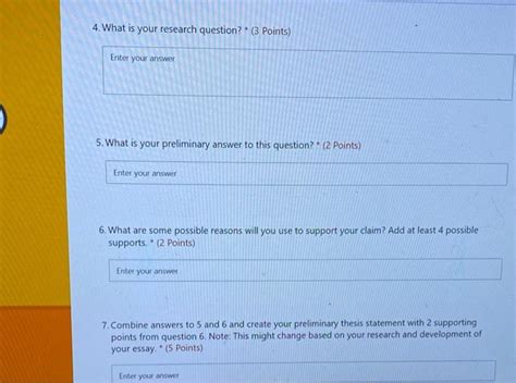 4 what is your research question 3 points 5