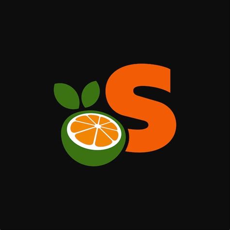 Alphabet Orange S Logo Premium Vector