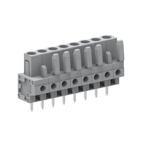 Right Angle Mcs Terminal Block Pluggable Spring 5 0mm Pitch Open Side