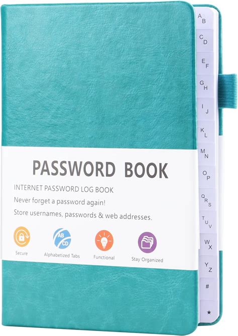 B6 Password Book With Alphabetical Tabspassword Keeper Book Pocket