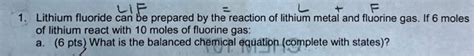Solved Ci Lithium Fluoride Can Be Prepared By The Reaction Of Iithium