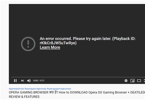 playback error occured when playing videos opera forums