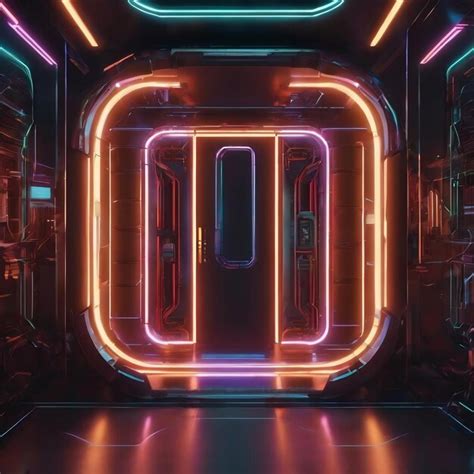 Premium Photo Metaverse Futuristic Background Ring Door Of New Technology Web30 Blockchain And