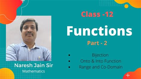 Capter Functions Class Maths NCERT Part CBSE RBSE JEE Naresh Jain Sir Boards