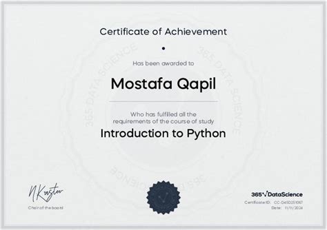 mostafa qapil on linkedin certificate of achievement introduction to