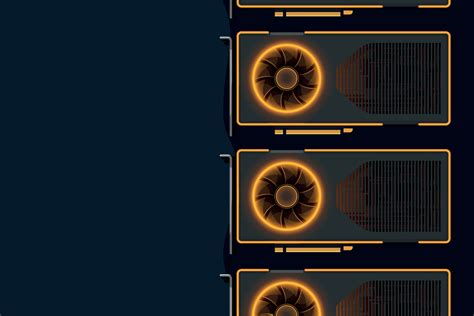 Gpu Rig With Orange Light On Blue Vector Art At Vecteezy