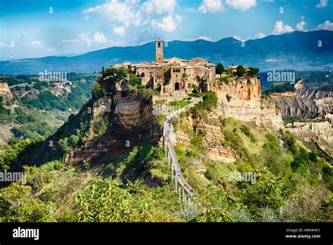 Panoramic View Of An Ancient Hill Top Town Civita Di Bagnoregio