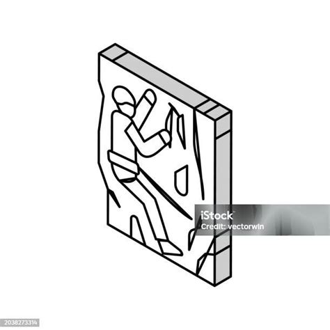 아이스 클라이밍 아이소 메트릭 아이콘 벡터 일러스트 레이 션 등정에 대한 스톡 벡터 아트 및 기타 이미지 등정 래프팅