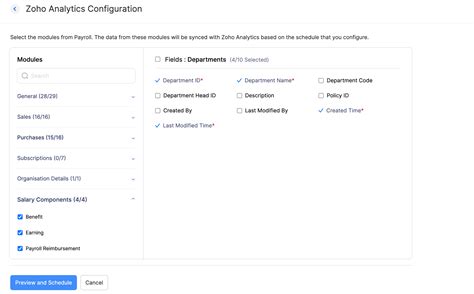 Integrations Zoho Analytics Zoho Payroll Help
