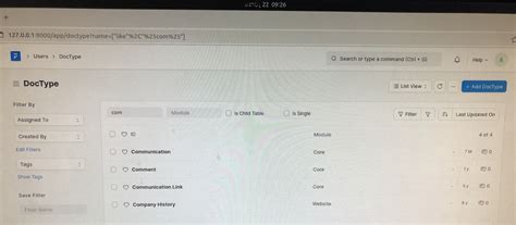 company doctype is not displaying for administrator erpnext frappe