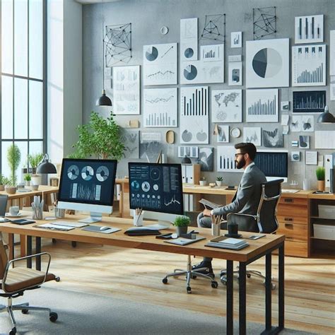 Modern Office Workspace Premium Ai Generated Image