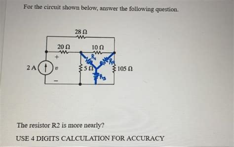 Solved For The Circuit Shown Answer The Following Question Chegg