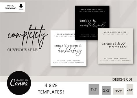 Editable Reed Diffuser Label Reed Diffuser Labels Canva Etsy Canada