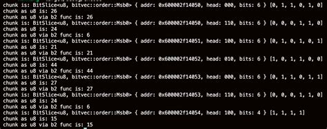 bitslice chunk returns unexpected result for `load ` in some cases