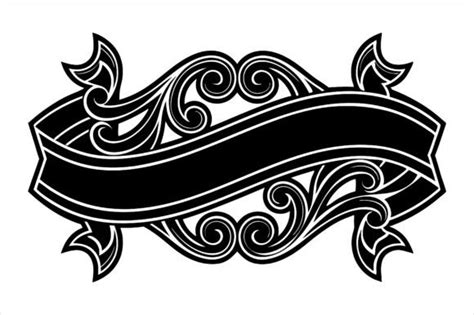 Ornate Vector Ribbon Scroll Design Graphic By Skshagor Barmon
