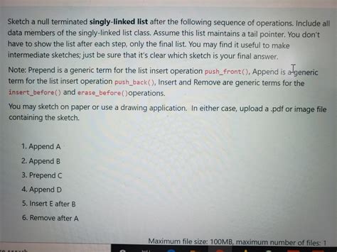 Solved Sketch A Null Terminated Singly Linked List After The