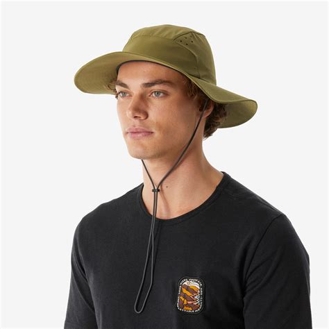 Mens Hiking Hat Hike 500 Khaki