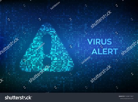 Virus Alert Attention Symbol Made Binary Stock Vector Royalty Free 1528811867 Shutterstock