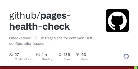 Github Github Pages Health Check Checks Your Github Pages Site For Common Dns Configuration