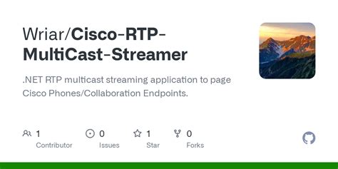 Github Wriar Cisco Rtp Multicast Streamer Net Rtp Multicast Streaming Application To Page