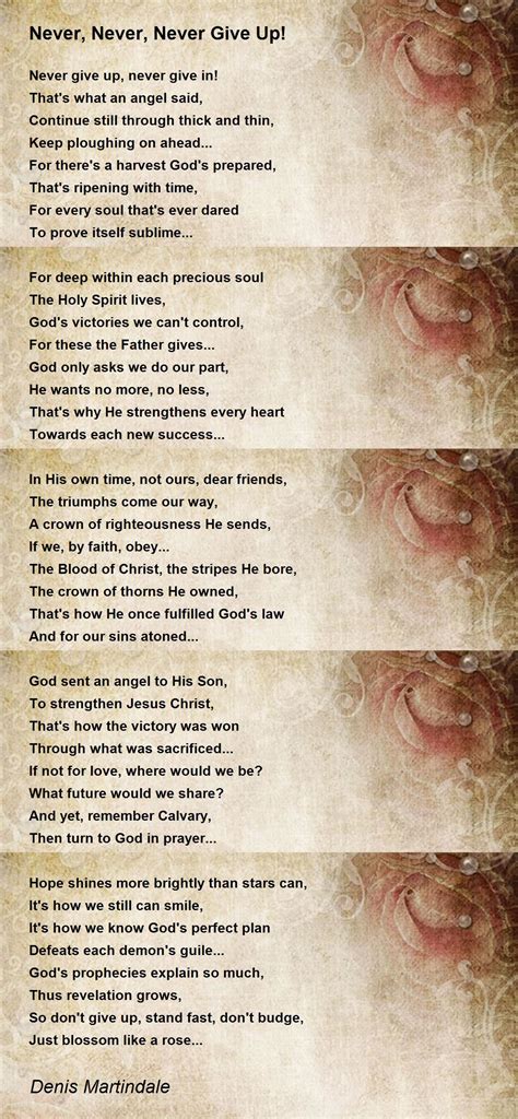 Don T Give Up Poem Explanation