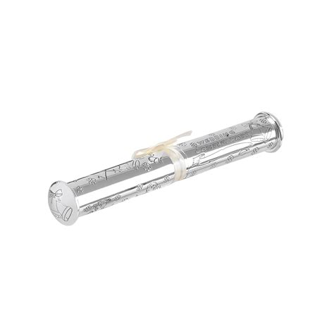 Silver Plated Wedding Day Certificate Scroll