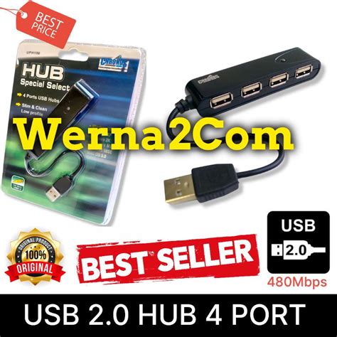 Jual Usb 20 Hub 4 Port Chronos Shopee Indonesia