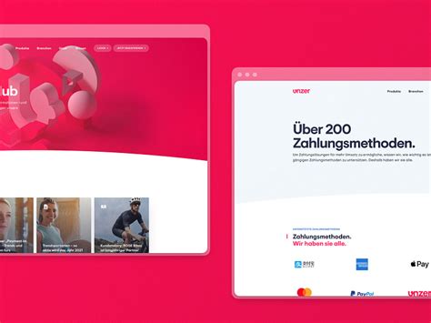 unzer website screens by benedikt matern for yungfrish on dribbble