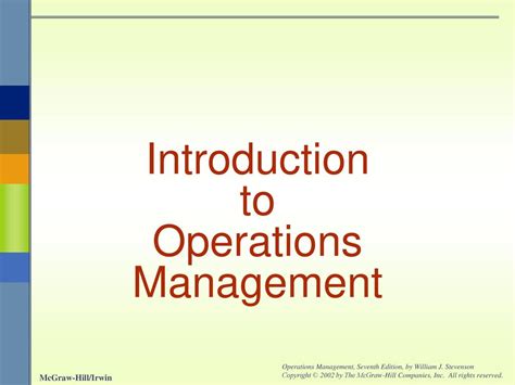 Introduction to Operations Management - ppt download