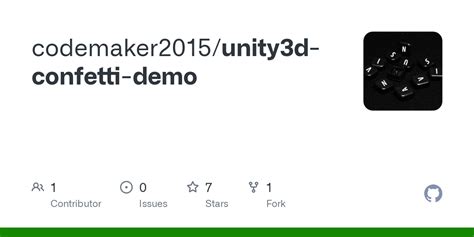 GitHub Codemaker2015 Unity3d Confetti Demo