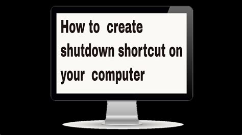 How To Create Shutdown Shortcut In Your Computer Youtube