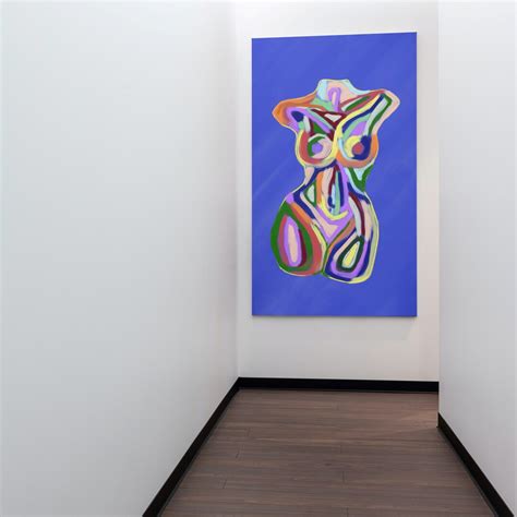 Colorful Poster Naked Woman Abstract Female Body Feminine Etsy