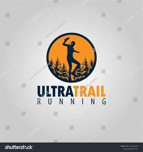 Ultra Trail Running Logo Vector Illustration Stock Vector Royalty Free