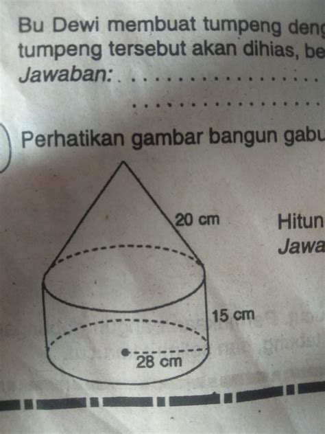 Matematika Sekolah Menengah Atas Hitunglah Luas Permukaan Bangun Gabungan Dinosaurs Battle
