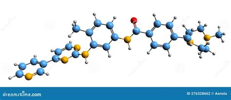 3d Image Of Imatinib Skeletal Formula Stock Illustration Illustration Of Heart Problems