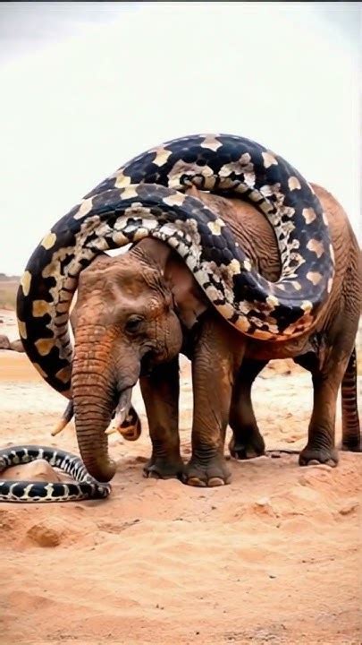 Symbiosis Between Elephant And Giant Python Youtube