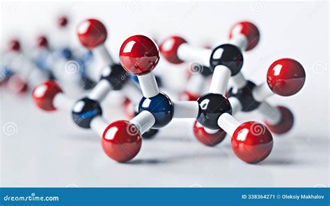 Molecule Of Phenylalanine On White Background Chemical Model Royalty