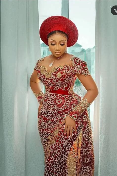 Elegant And Modest Asoebi Styles To Rock Nigerian Lace Styles Dress