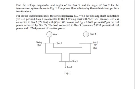solved find the voltage magnitudes and angles of the bus 3
