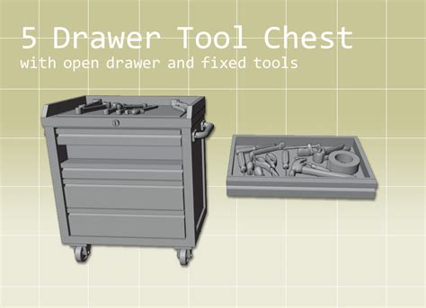 5 Drawer Tool Chest With Tools