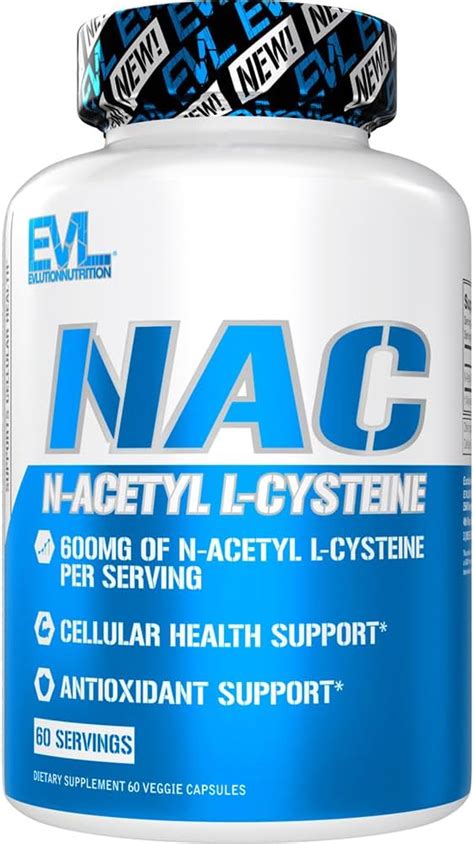 Evlution Nutrition Nac N Acetyl L Cysteine 600mg N Acetyl