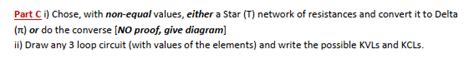 Solved Part C I Chose With Non Equal Values Either A Star