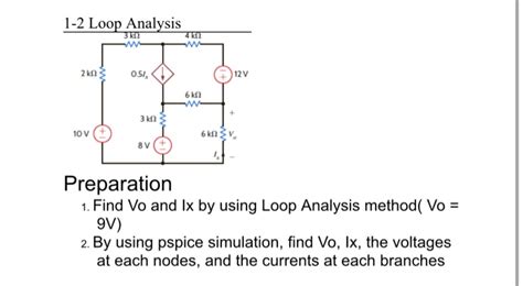 Solved 1 2 Loop Analysis 3 1 4 K0 2 K2 12v 051 6 Kn 3 Kn 6