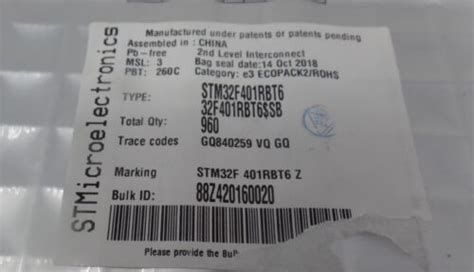 Stmicroelectronics Stm32f401rbt6 Mcu 32 Bit Arm Rohs 5pcs Lot Factory