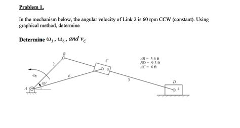 Solved Problem In The Mechanism Below The Angular Chegg Com