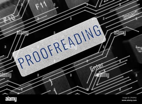 Conceptual Display Proofreading Business Overview Act Of Reading And