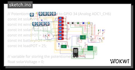 Solar Wind Project Wokwi Esp32 Stm32 Arduino Simulator