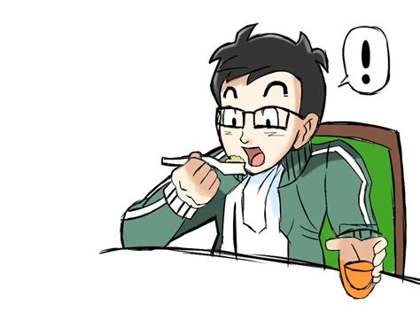 Gohan Eating Brush Practice By Retro Robosan On Deviantart