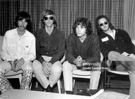 American Psychedelic Rock Band The Doors During A Press Conference